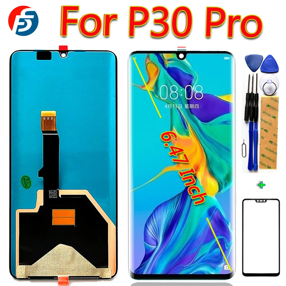 100% Tested Touch Screen For Huawei P30 Pro 6.47 inch LCD Display ...