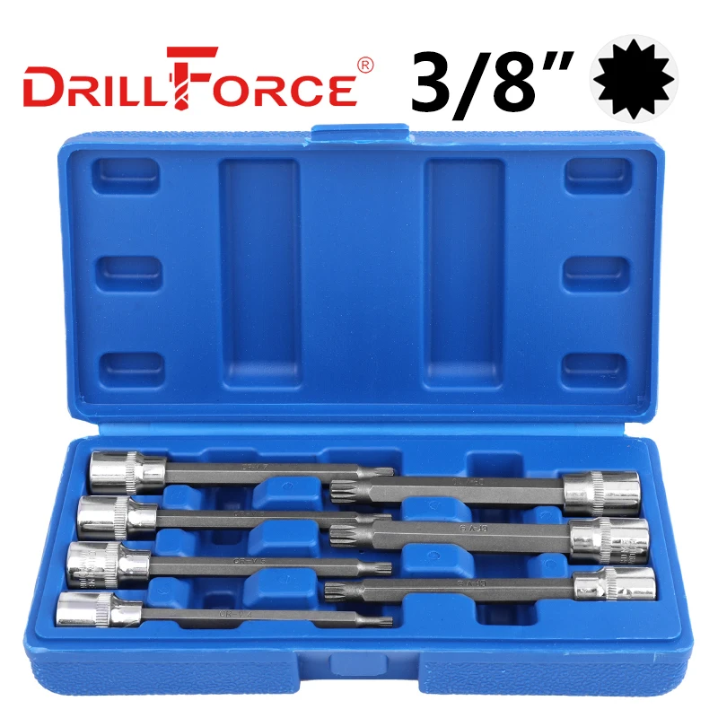 Drillforce-7PCS-M4-M10-3-8-Drive-Spline-Socket-Bits-Set-Adapter-Spanner ...