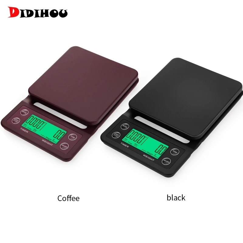 3kg/0.1g 5kg/0.1g Drip Scale With Timer Portable Electronic Digital ...