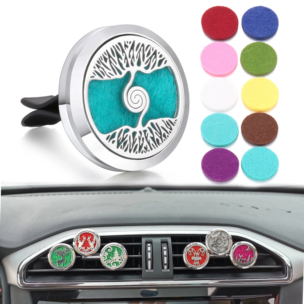 Aromatherapy Jewelry Car Perfume Diffuser Clip 30mm Flower Tree Of Life ...