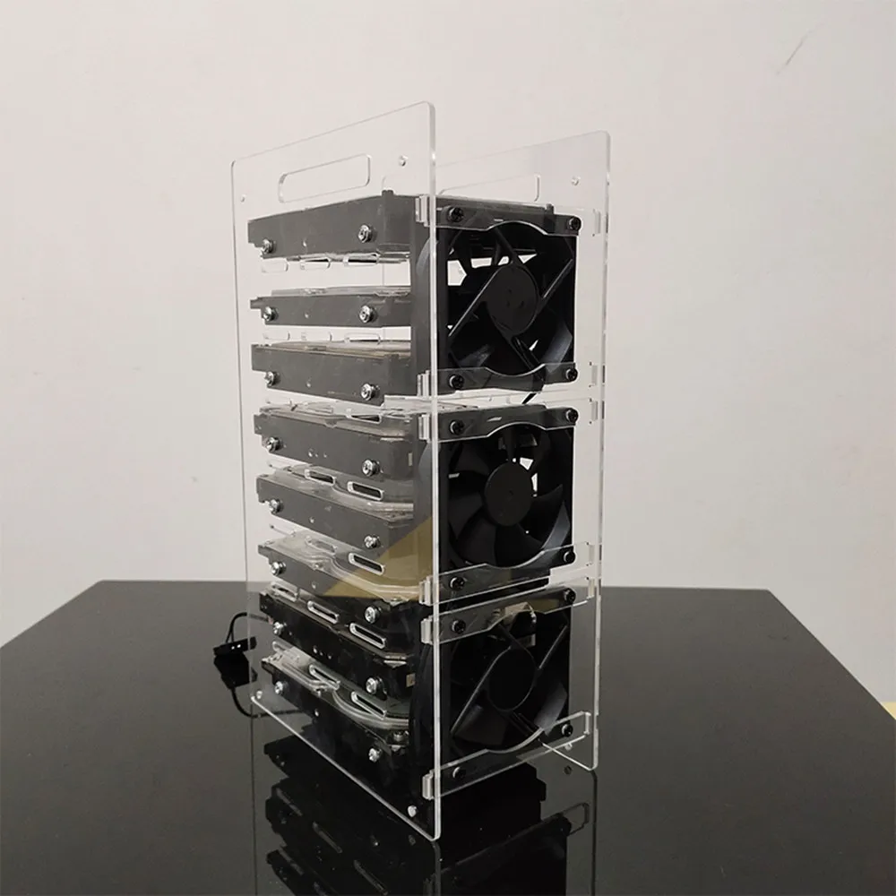 Clear-Acrylic-Disk-Test-Bench-Case-Bracket-DIY-Enclosure-Shelf-Set-Hard ...
