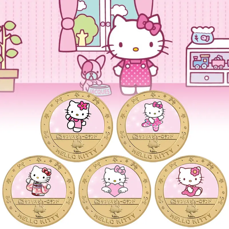 Monedas conmemorativas de Hello Kitty para niños, intercambio de ...