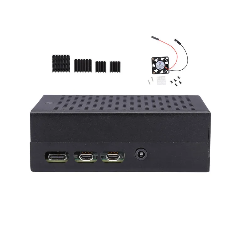New Raspberry Pi 4 Model B Case Fan Kit Aluminum Enclosure Shell ...
