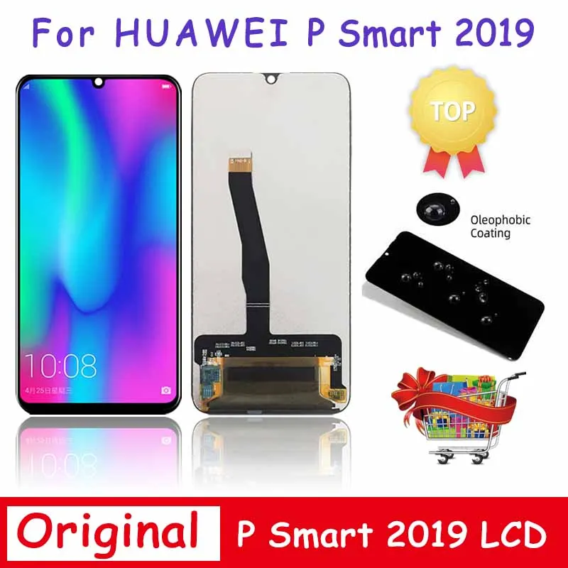 6.21 "원래 화웨이 P 스마트 2019 LCD POT LX1 L21 LX3 P 스마트 2019 수리 부품에 대 한 프레임 ...