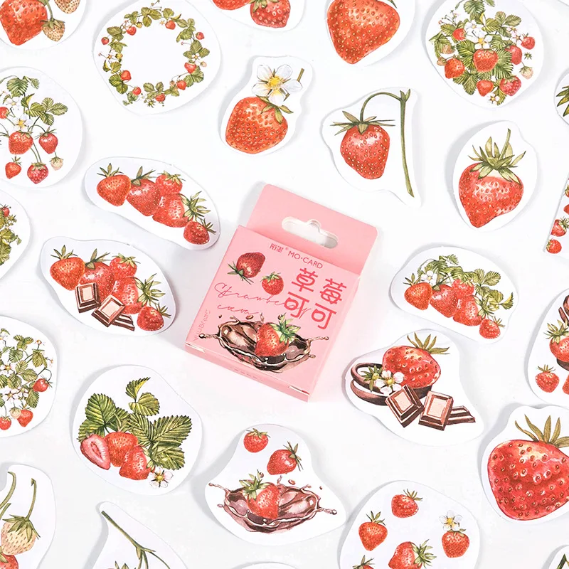 Chocolate Covered Strawberry Stickers | Sticker Strawberry Scrapbook ...