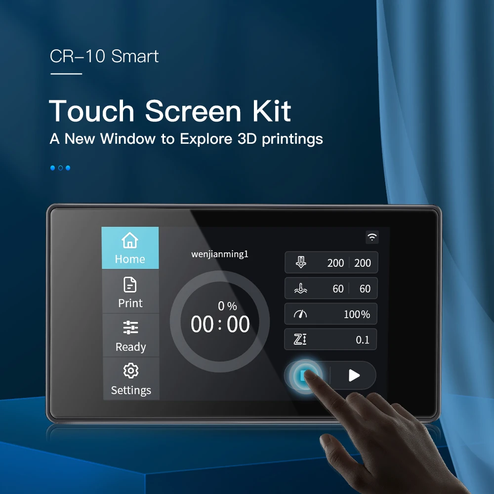 CRELITY-3D-Printer-CR-10-Smart-4-3-Inch-Full-Color-Touch-Screen-Display ...