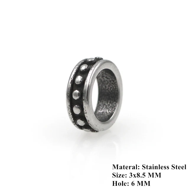 4pcs Metal Separators Round Stainless Steel European Small Hole Spacer ...