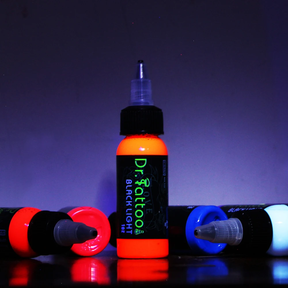 Black Light Tattoos In Regular Light