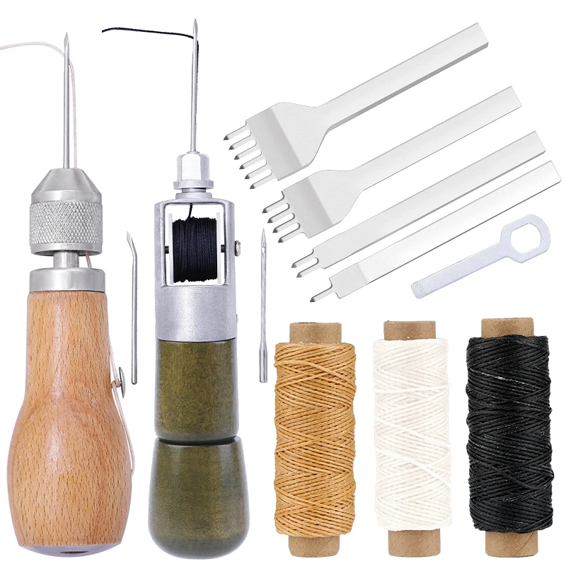 Lmdz Leather Craft Tools Kit Hand Sewing Stitching Punch Stitcher ...