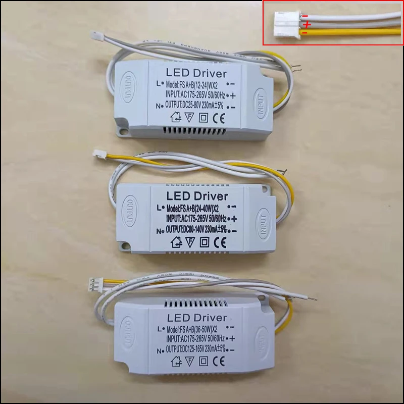 LED Driver 240mA 12-24W/24-40W/36-50W SMD PCB light Ceiling Power Supply 3 color 3Pin lighting ...