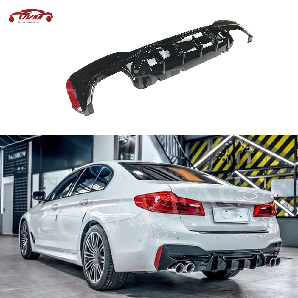 ABS-Rear-Bumper-Lip-Diffuser-Apron-For-BMW-5-Series-G30-G38-M-Sport ...