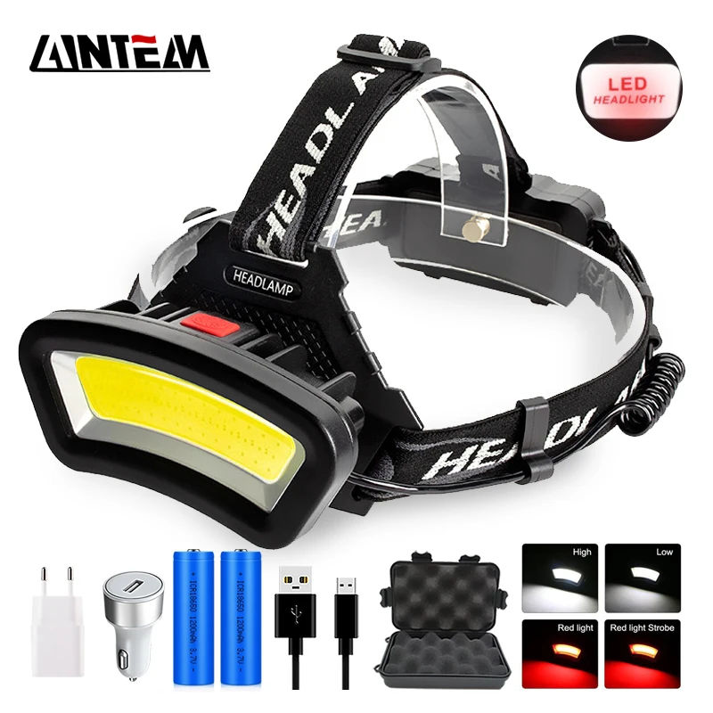 Cob Led Headlight Rechargeable | Cob Led Rechargeable Headlamp - 8000lm ...