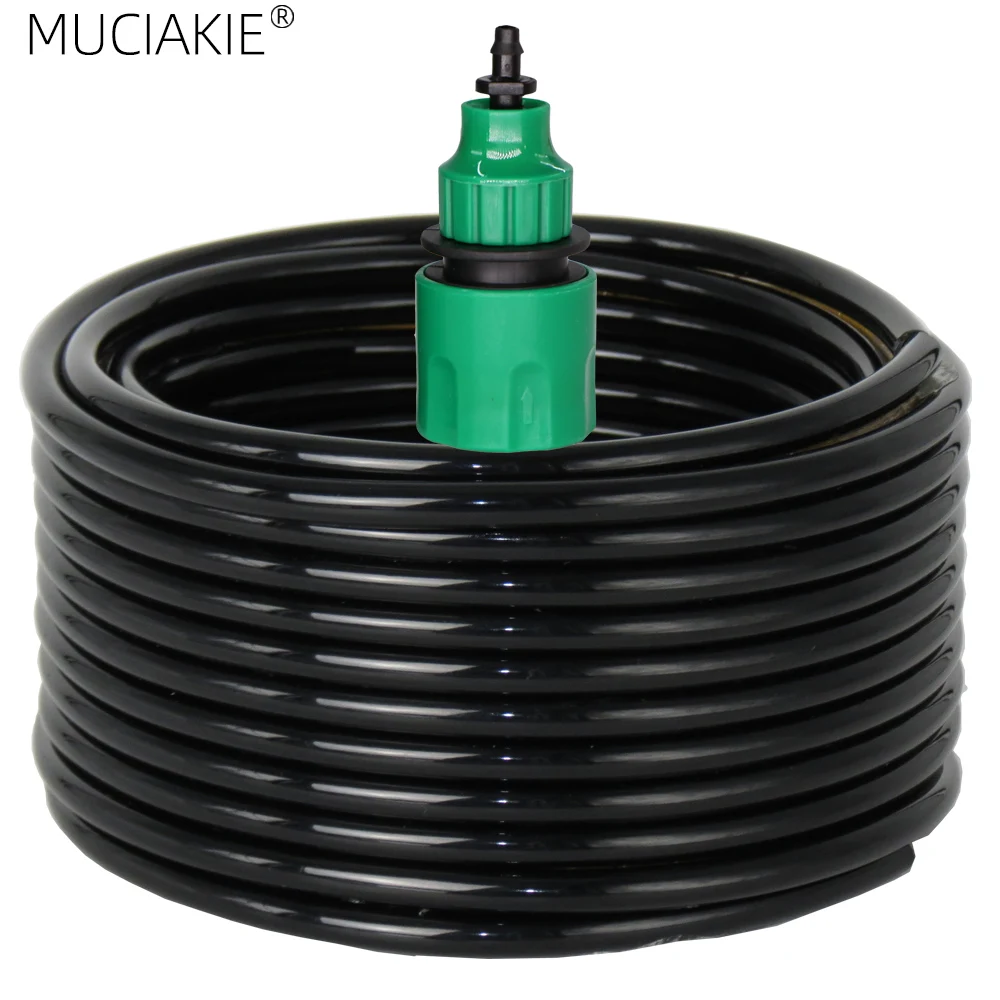 10/20/25/40 Meter 4/7mm Garden Water Hose with Quick Connector Micro ...