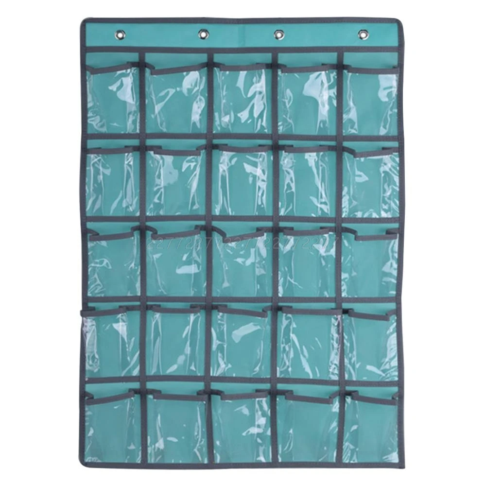Classroom Pocket Chart 25 Clear Door Hanging Organizer O30 - AliExpress