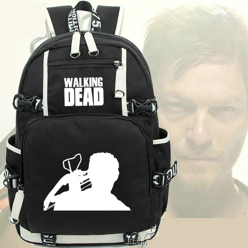 MOCHILA BOLSA THE WALKING DEAD LOGO SERIES TV ZOMBIE BACKPACK €2.95 ...