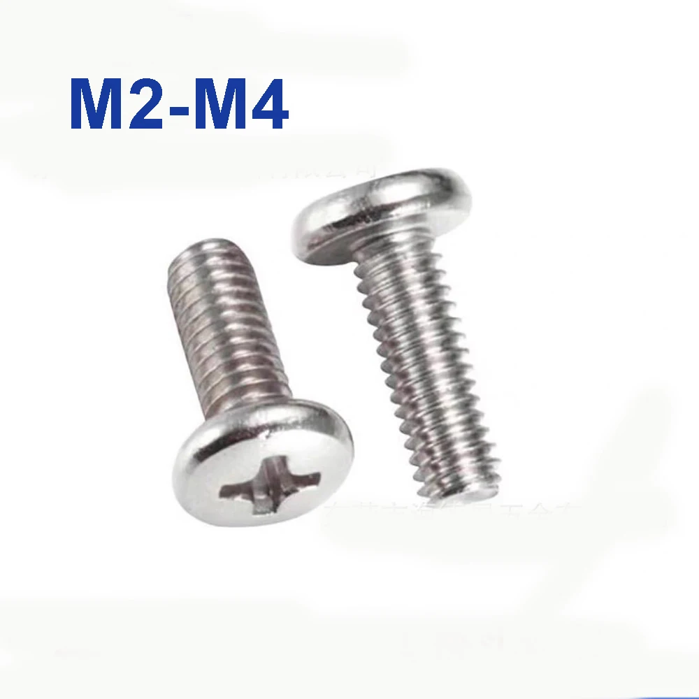 VIS,M3-3mm--Vis à tête cylindrique Phillips en acier plaqué Nickel, 100 ...