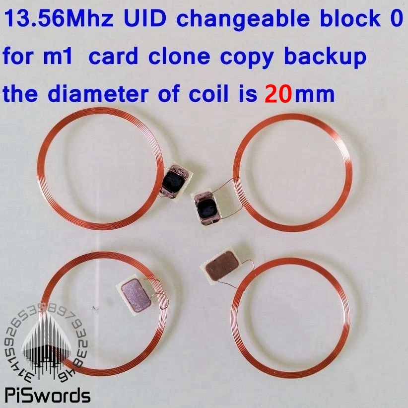 mini size NFC coil UID changeable RFID card with block0 mutable ...