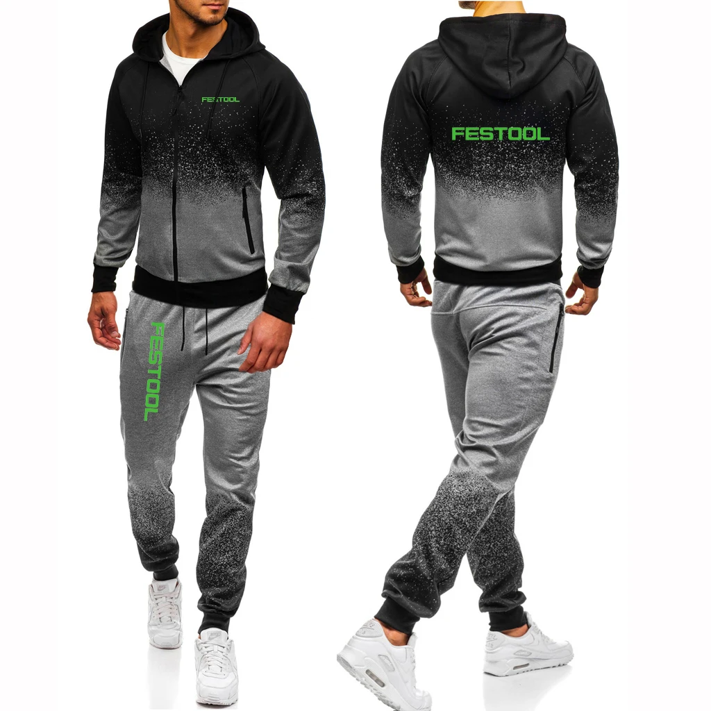 Festool Tools Two Pieces Sets Tracksuit Men Hooded Sweatshirt+Pants ...