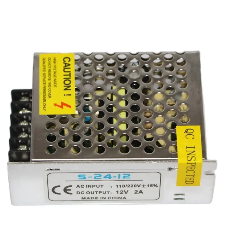Ac Transformer 12v 2a Cctv Camera Power Box Dc Adapter 110-240v To 12v ...
