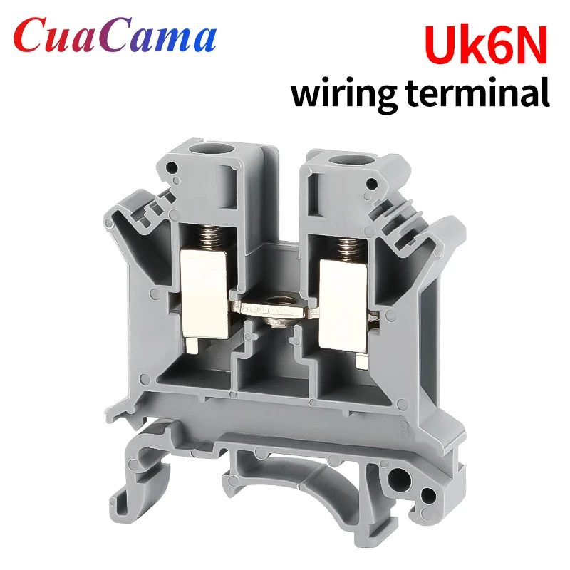 10 Pcs UK6N Din Rail Terminal Electrical Conductor Universal Connector ...