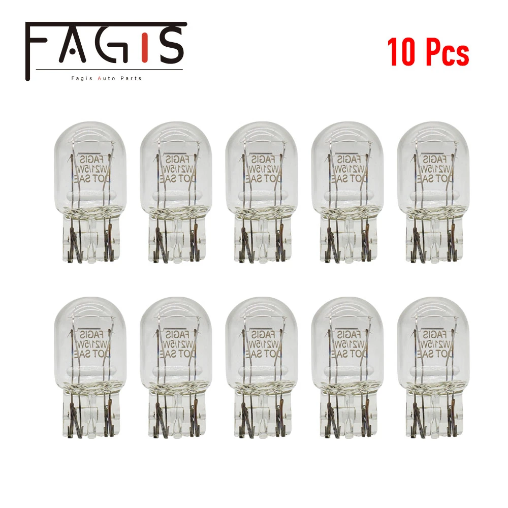 Fagis 10pcs T20 7443 7440 W21w W21/5w 12v 21w 21/5w Signal Auto Lamps ...