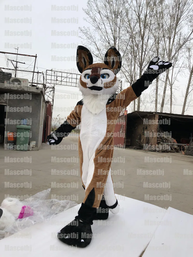 W-magazynie-Unisex-br-zowy-pies-rasy-HUSKY-FURSUI-FURSUIT-kostium ...