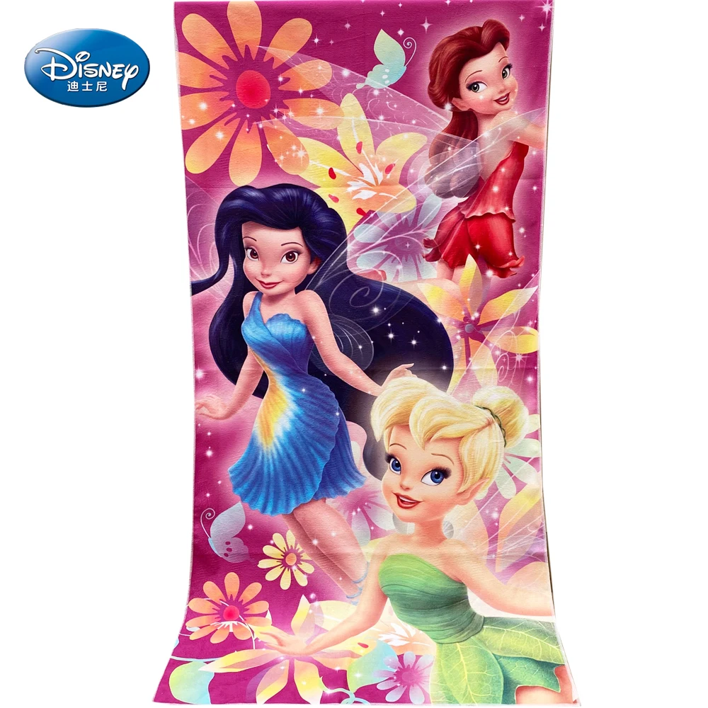 Disney Flower Fairy Tinkerbell Children Absorbent Towel Swimming Beach ...