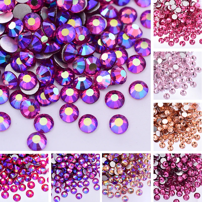Colorful SS3 SS34 Crystal AB Glitter Rhinestone Glass Non Hotfix ...