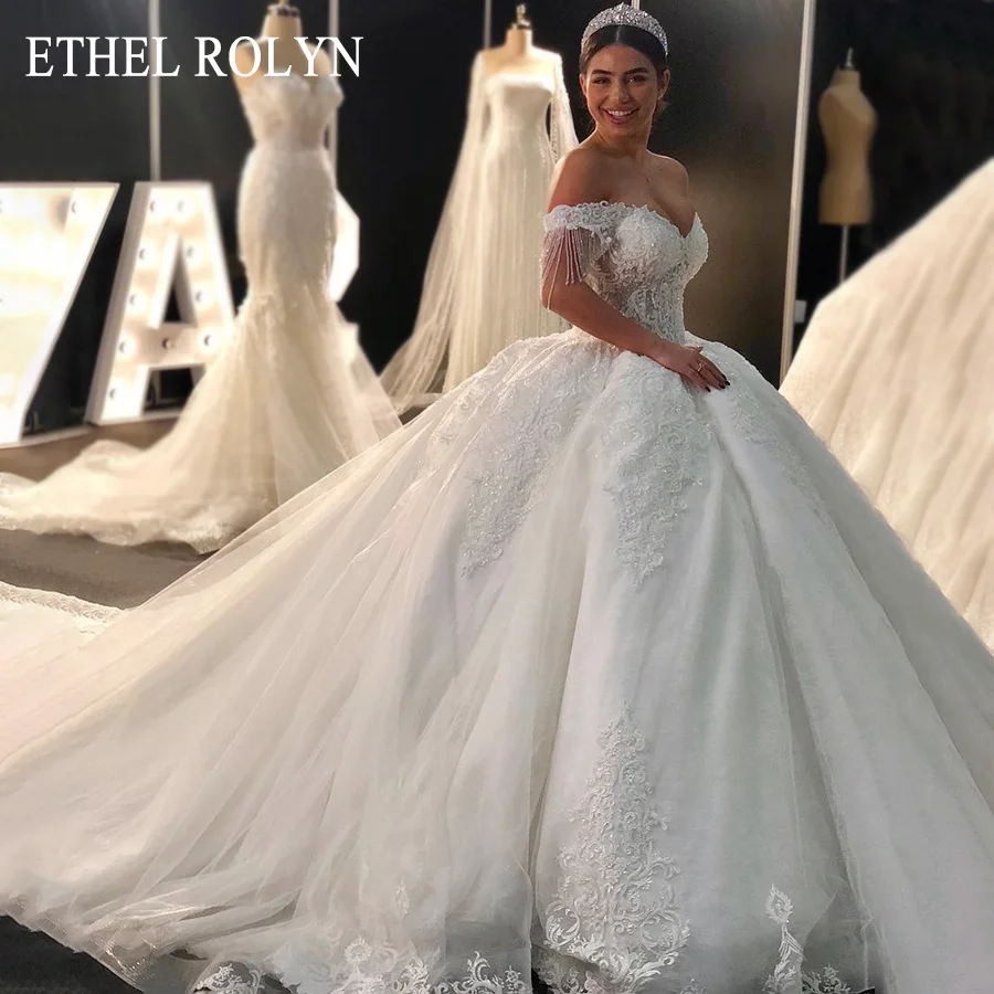 Ethel Rolyn Ball Gown Wedding Dress 2022 Luxury Beaded Sweetheart ...