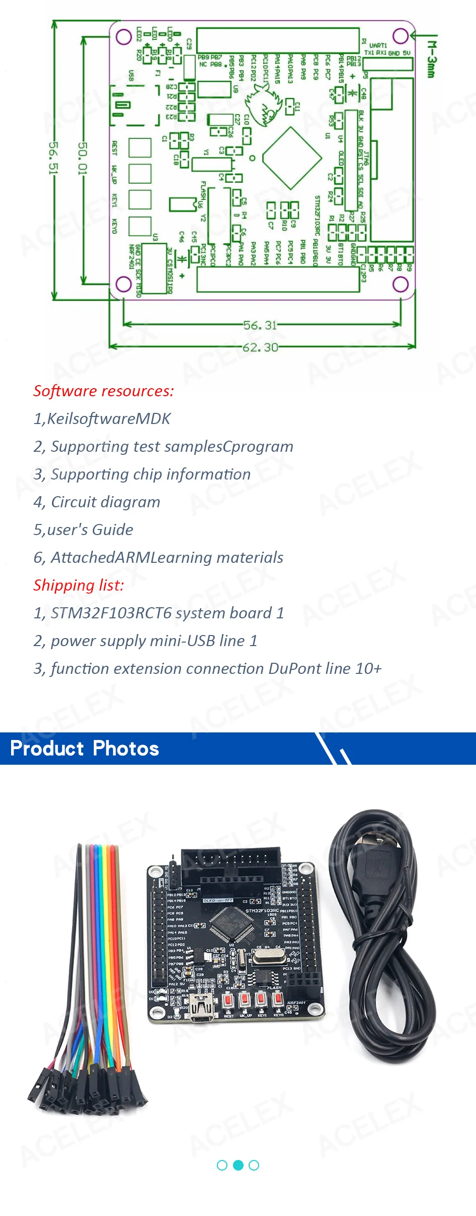 Макетная плата ARM STM32F103RCT6/RBT6 | AliExpress