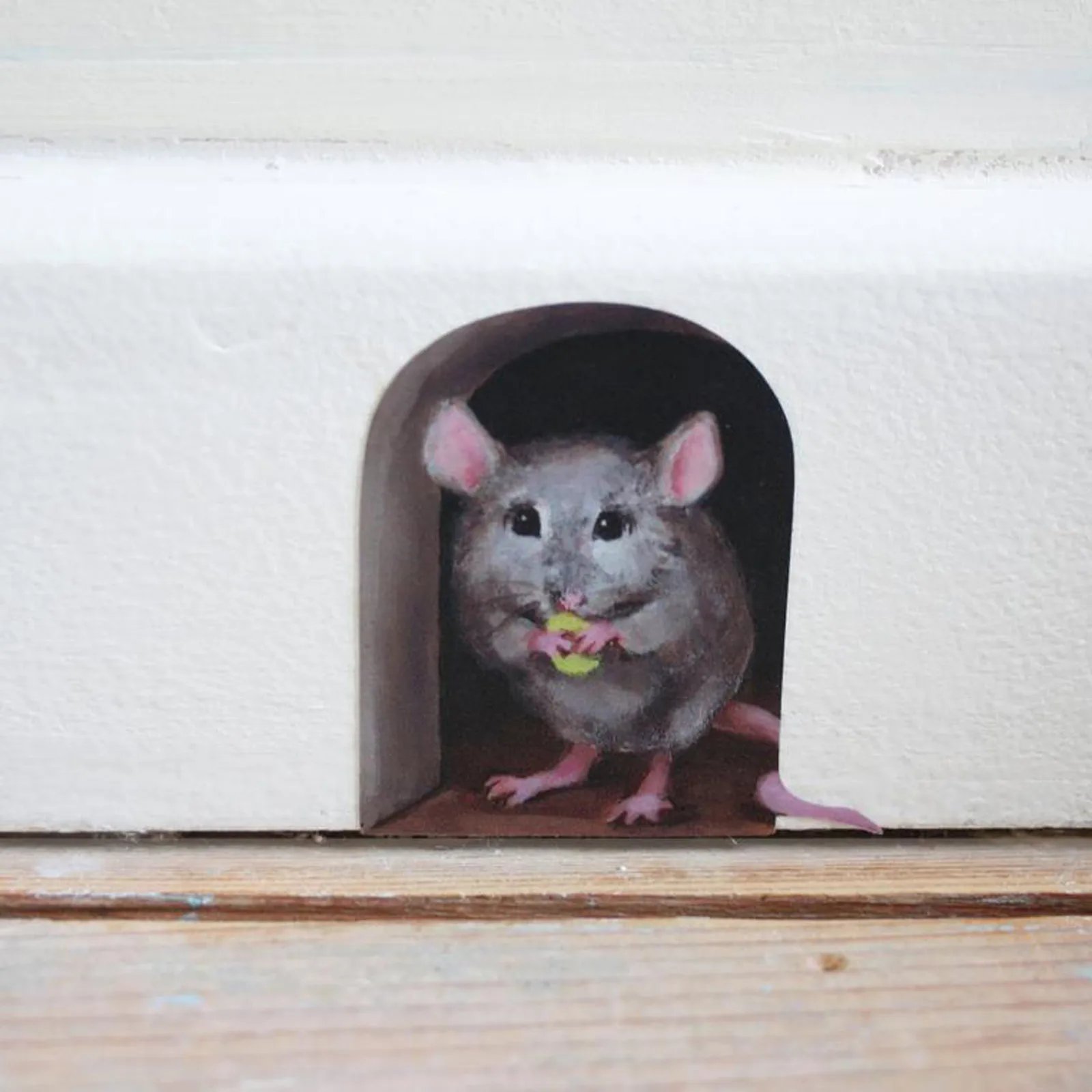 3d-Creative-Miniature-Mouse-Hole-Decal-Mural-Unique-Sticker-Indoor-And ...