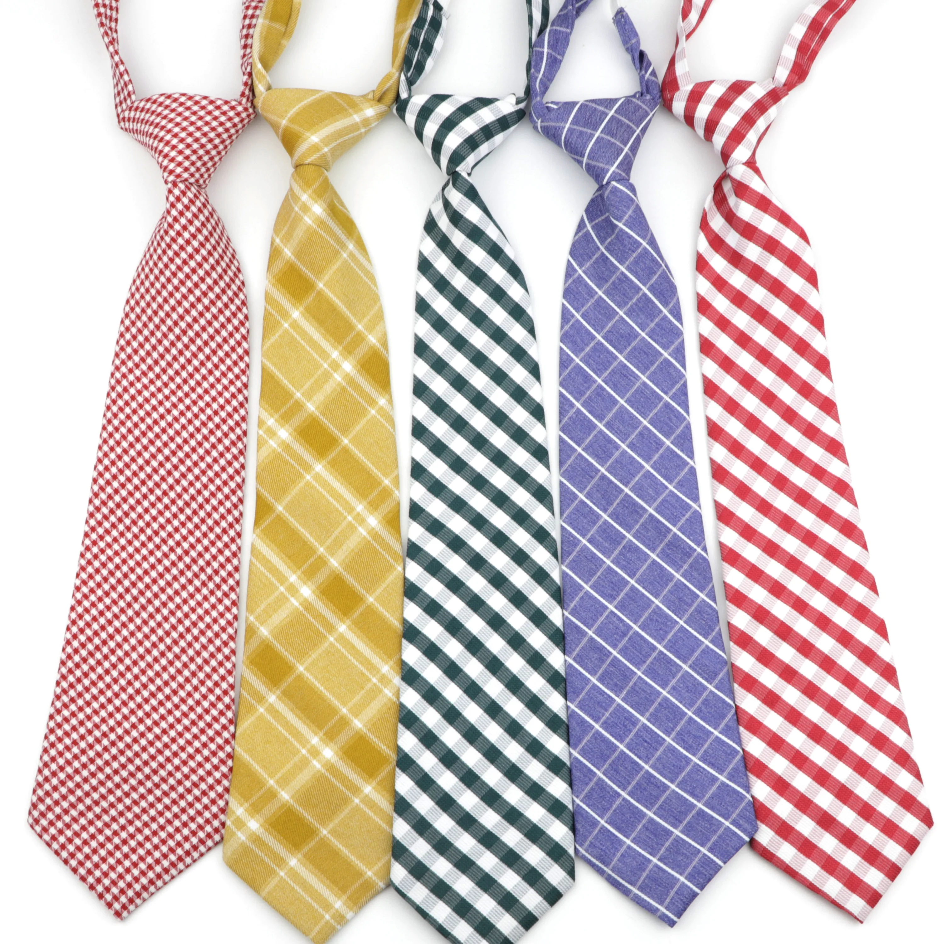 College-Striped-Plaid-Ties-Lazy-Necktie-Fashion-School-Professional ...