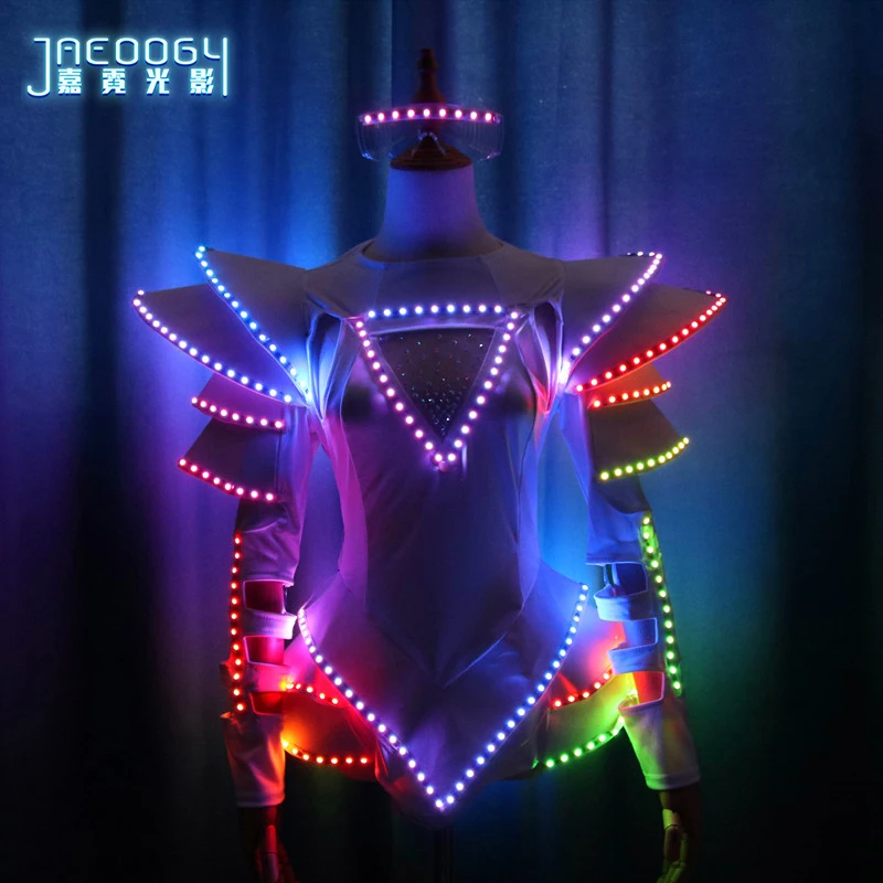 Led stage clothes luminous costume robot suits led clothing light suits ...