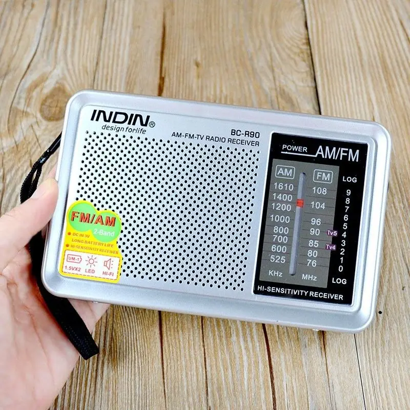 Портативный AM FM радио Ретро винтажный встроенный динамик Карманный ...