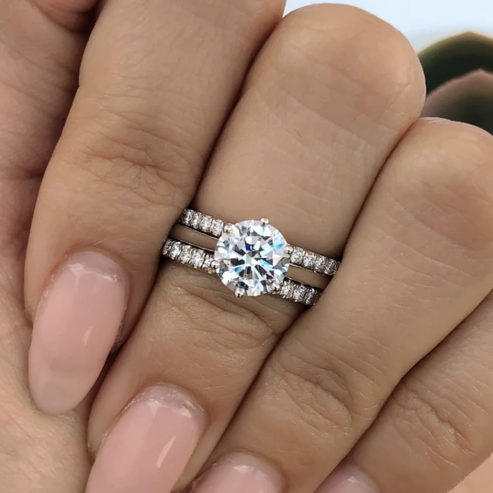 Simple Silver Engagement Rings