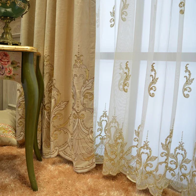 Light Luxury High end Simple European Simple Modern Curtains for The ...