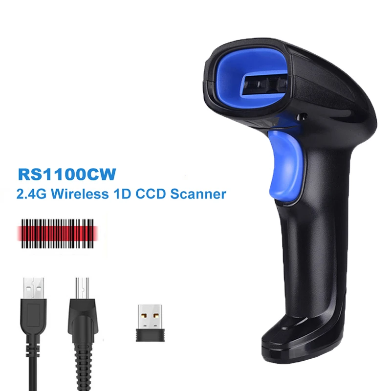 2.4ghz Wireless Barcode Scanner 2-in-1 2.4ghz Wireless & Usb2.0 Wired ...