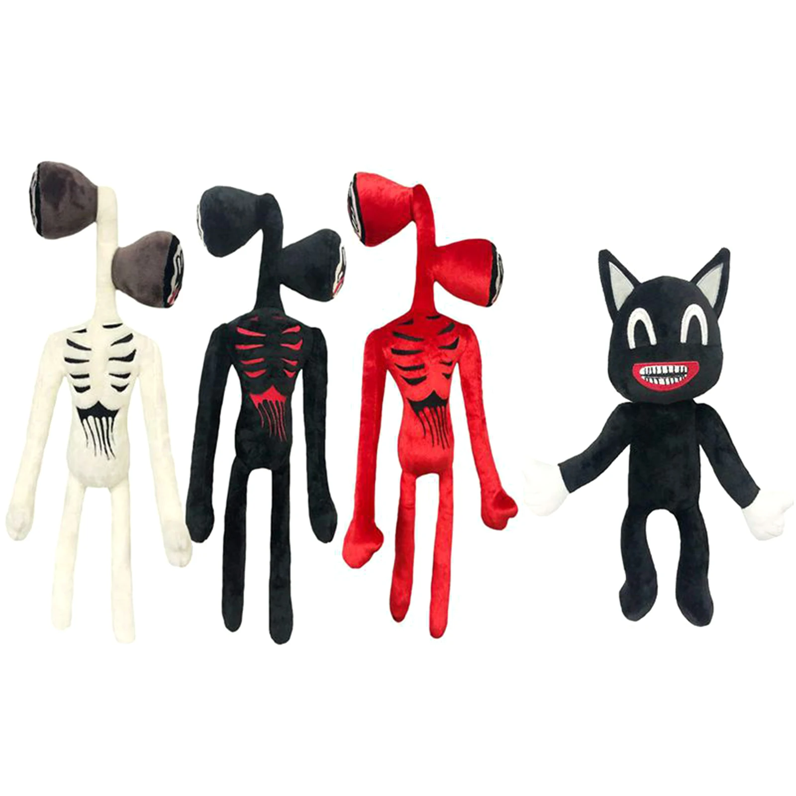 4-styles-Siren-Head-Plush-Toy-Anime-Plushie-Black-Cartoon-Cat-Stuffed ...