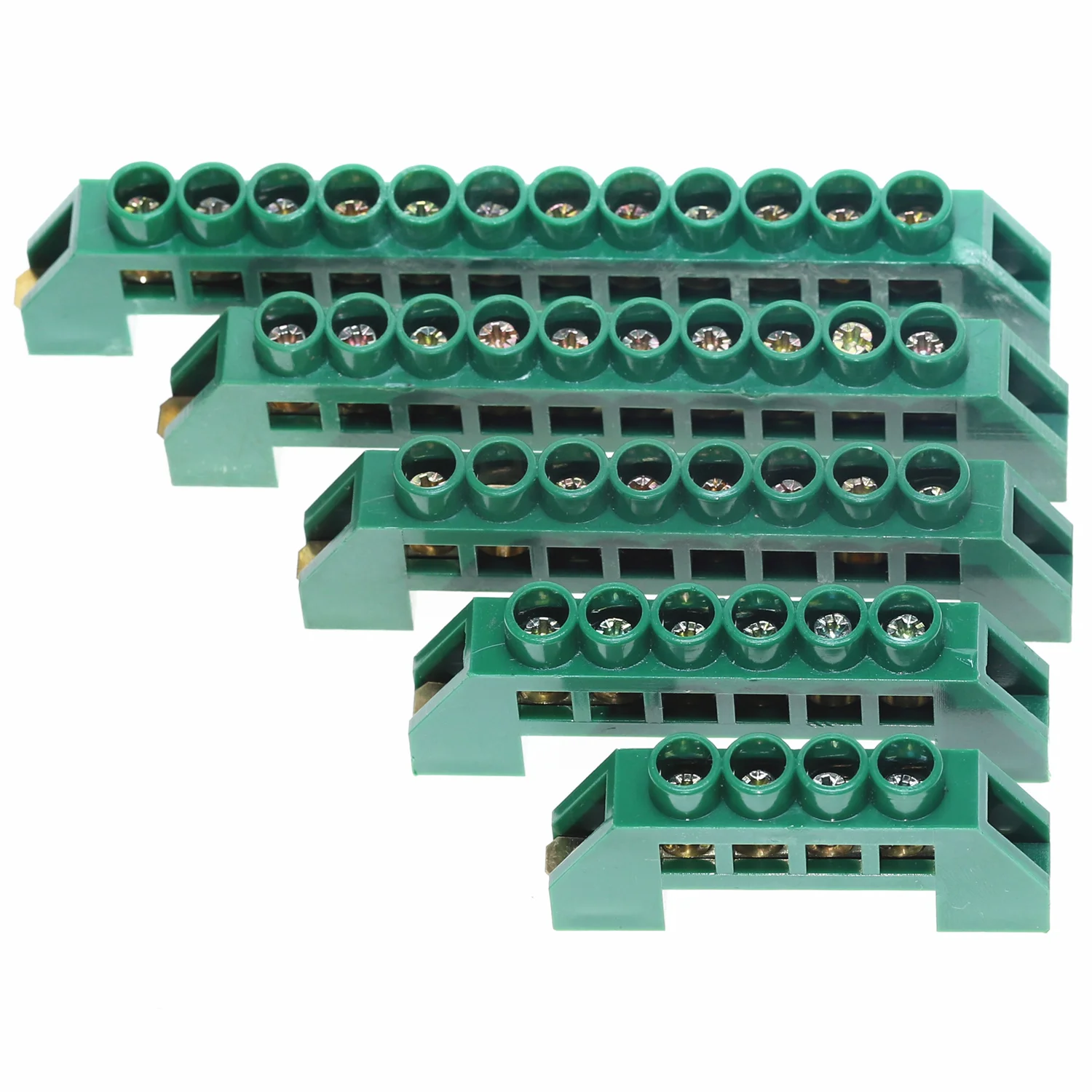 Green 12 pin -Bornier Rail Din à vis en laiton vert bleu,1 pièce,blocs ...
