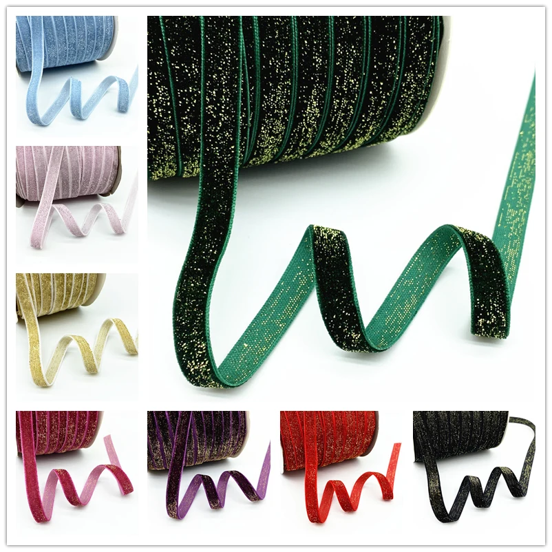 5-yards-10mm-Gold-and-Silver-Wire-Velvet-Ribbon-Wedding-Party ...