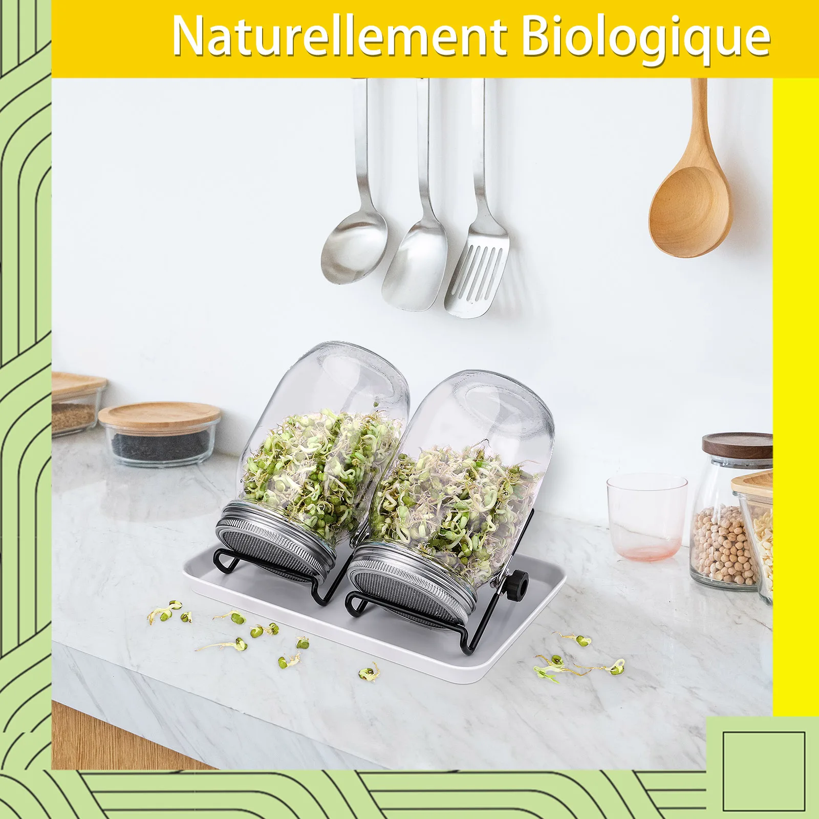 Pot de germination,Kit de couvercle de germination pour la maison,kit ...