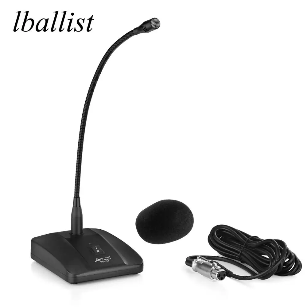 lballist Professional Wired Conference Microphone with 4.5m XLR Cable ...