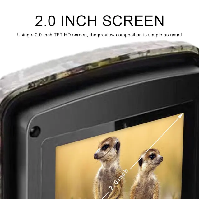 Night Vision Hunting Camera Trail Camera 12MP 1080P Game Waterproof 2 ...