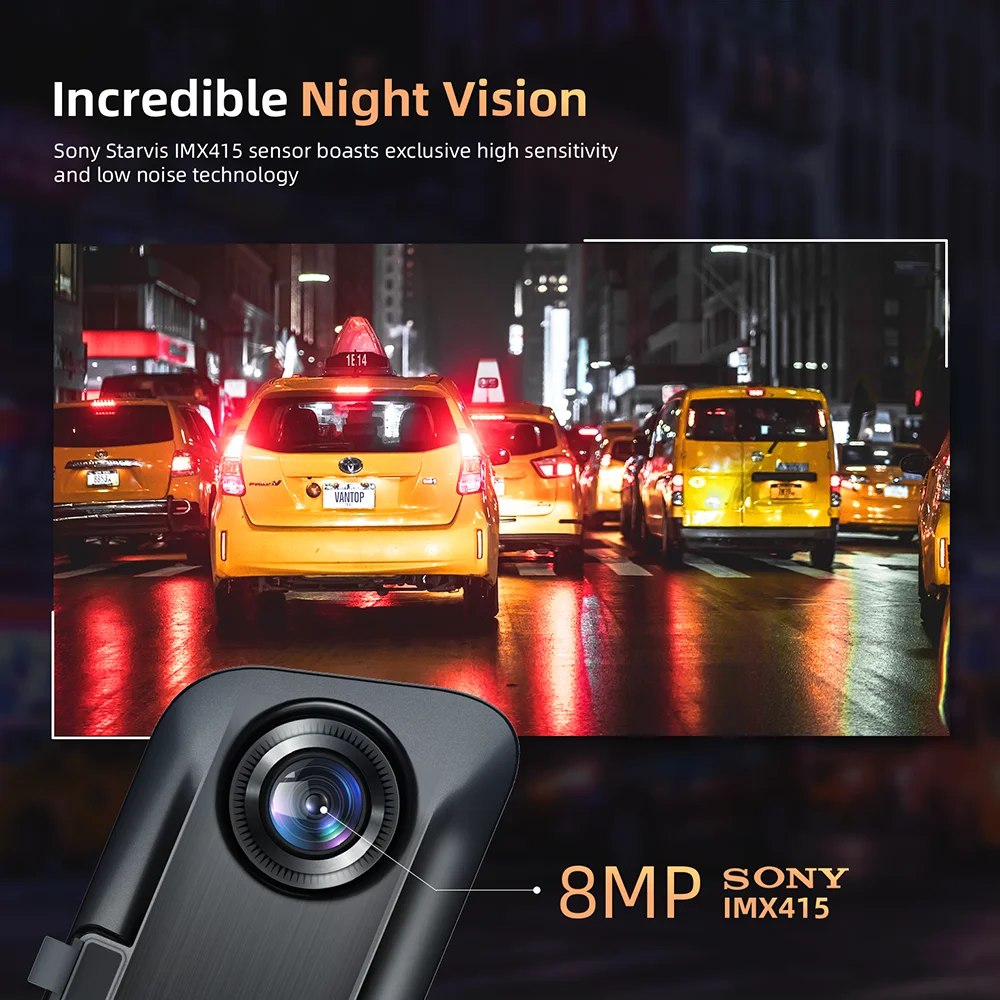 12-inch full touch screen car DVR Hisilicon 4K UHD driving recorder