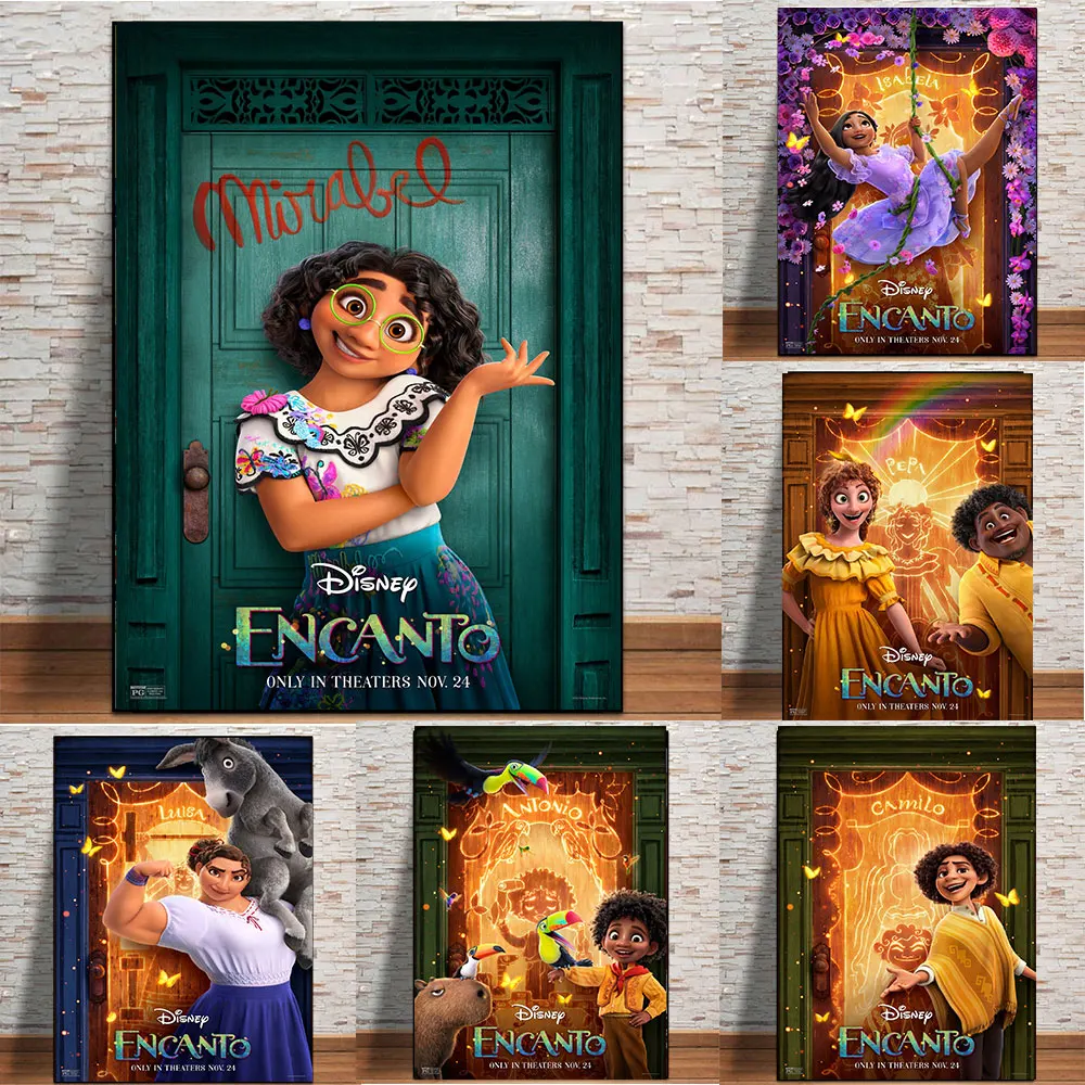 Disney Animation Encanto New Movies Poster Fantasy Film Prints Canvas ...