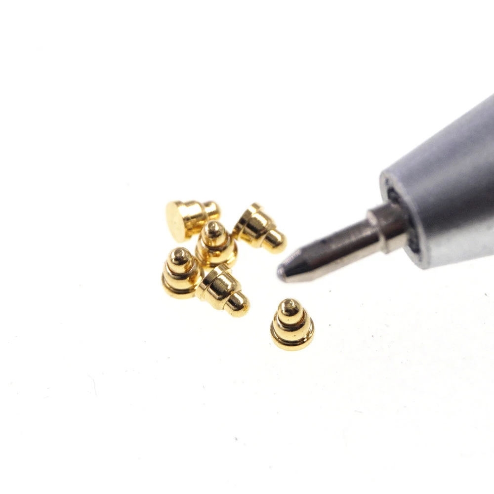 10 Pcs Miniature Spring Loaded Pogo Pin 1.5 Mm Diameter Low Profile 1.7 ...