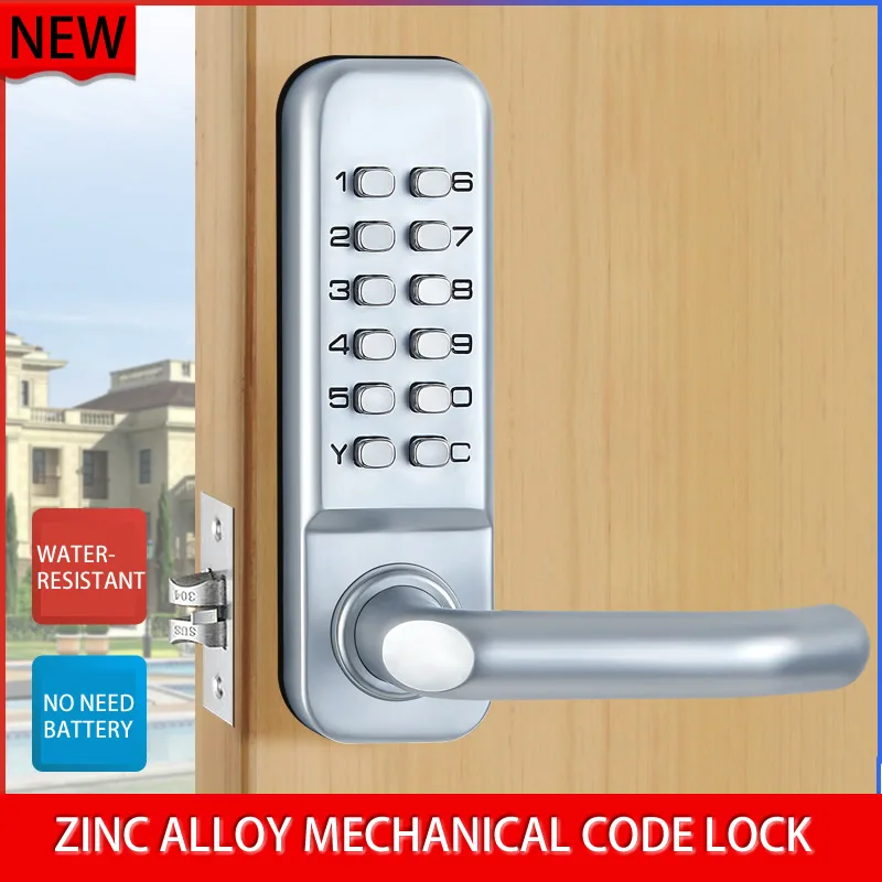 New-Zinc-Alloy-Keyless-Mechanical-Door-Lock-Combination-Digital-Code ...
