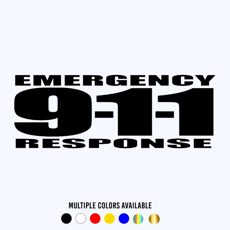 CK3103# emergency 911 response funny car sticker vinyl decal white ...