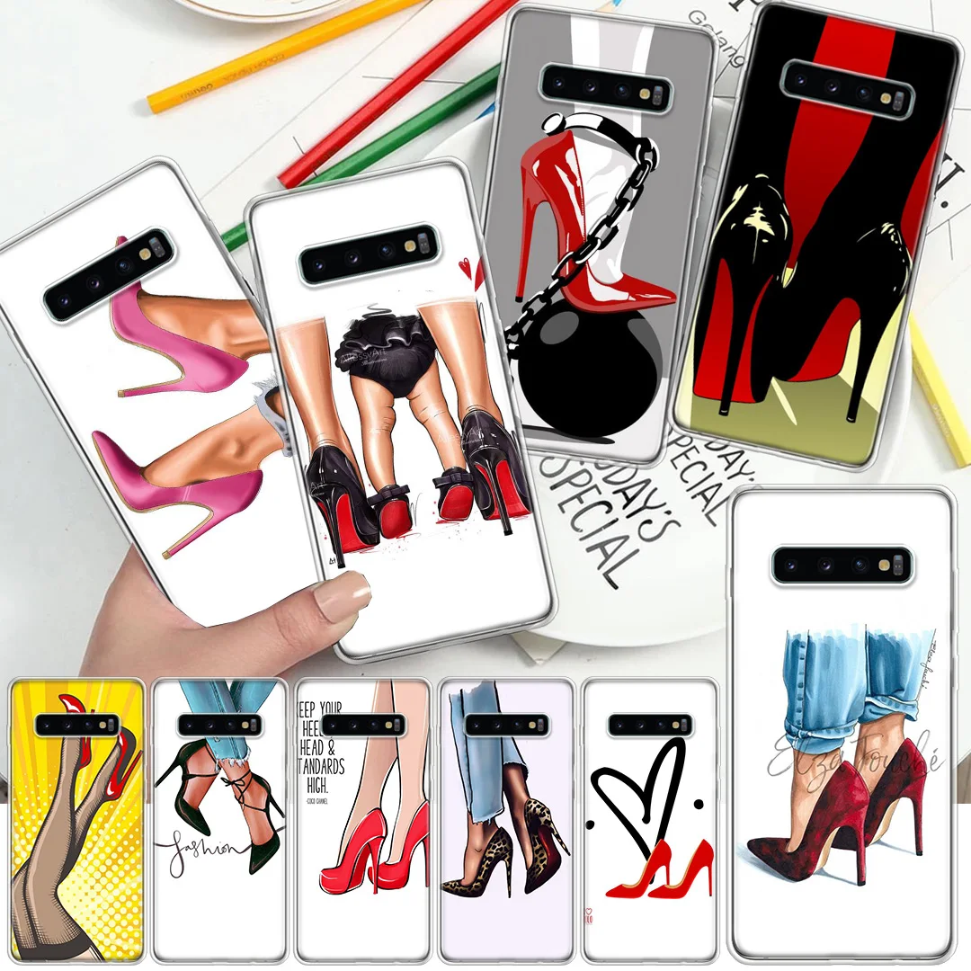 Red-High-Heel-Shoes-Phone-Case-For-Samsung-Galaxy-S21-S20-FE-S22-S23 ...