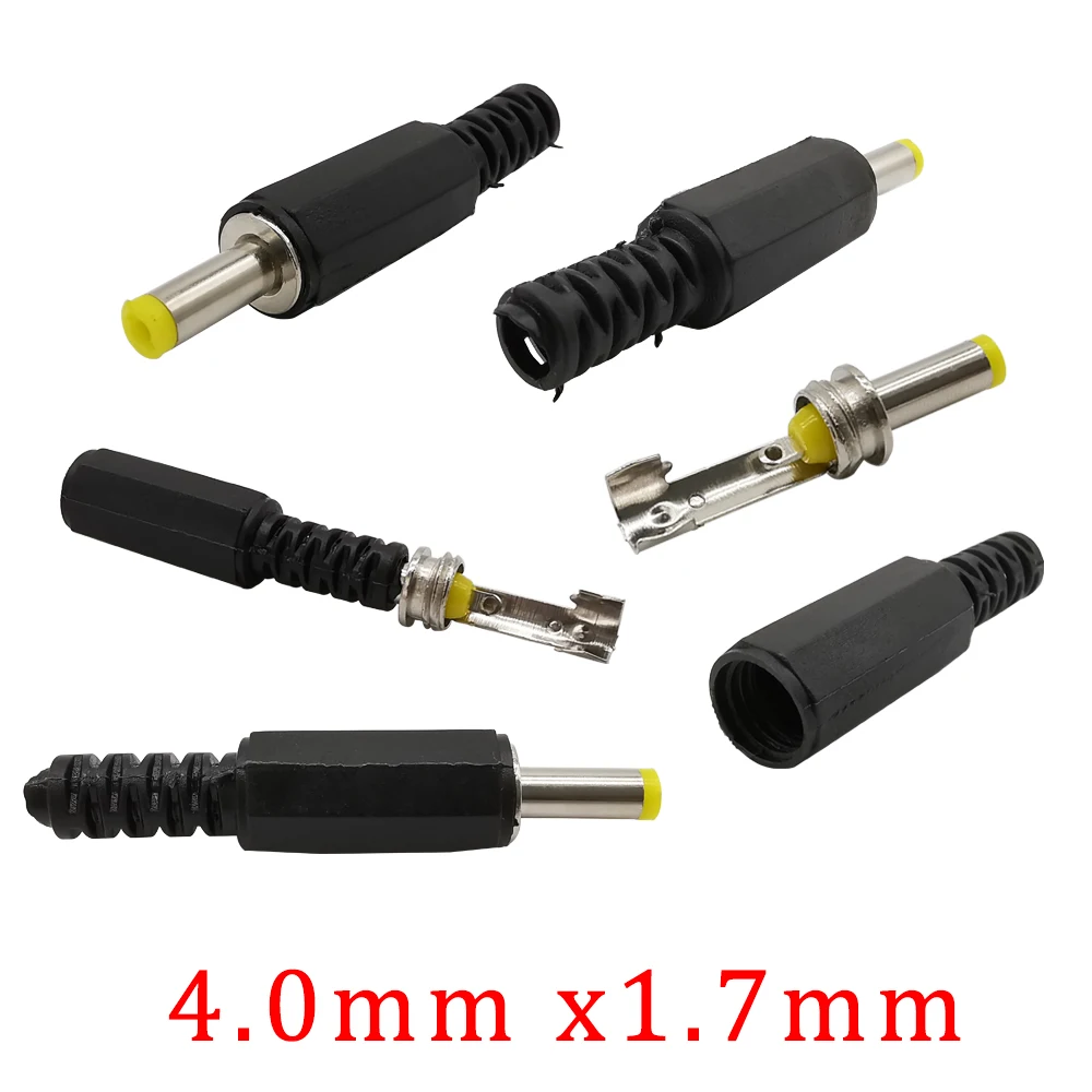 5Pcs-DC-Power-Male-Plug-Adapter-4-0x1-7mm-Straight-DC-Power-Plug-Jack ...
